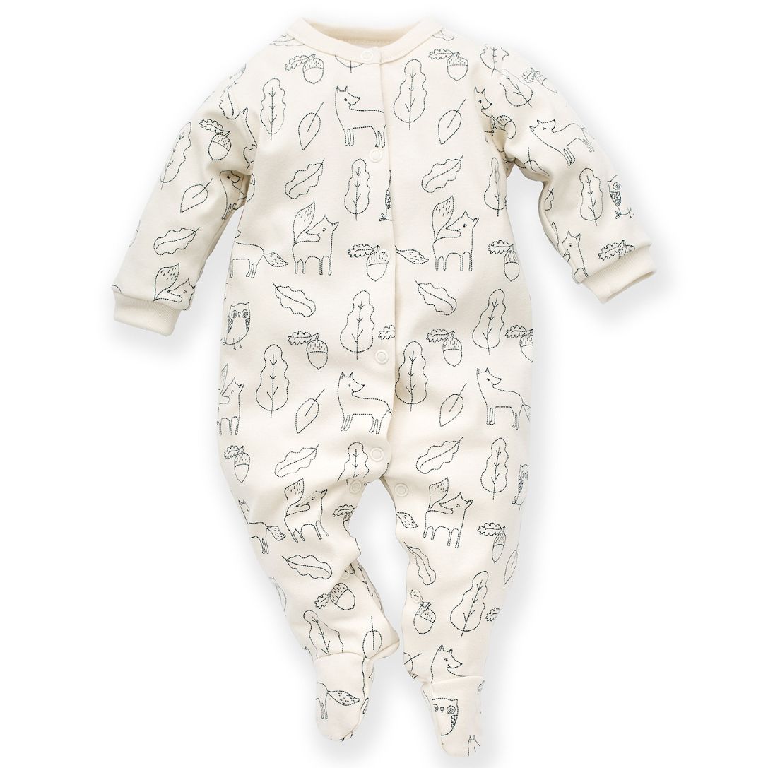 Secret Forest Baby Sleepsuit with Forest Pattern - moyamarka